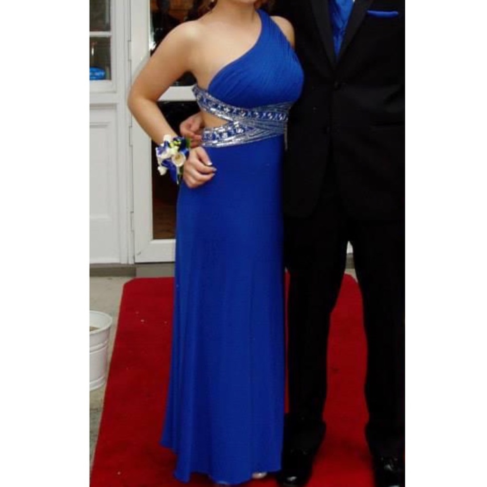 Betsy Dam Deep Blue Prom Dress - Gem
